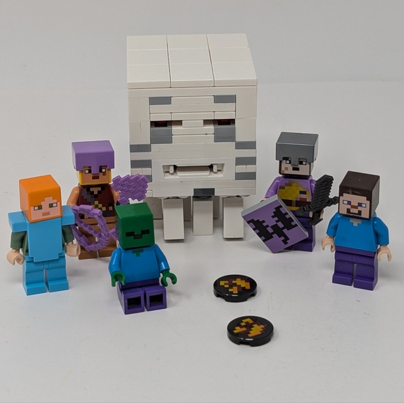 Lego | Toys | Minecraft Lego Minifigures Ghast Steve Creeper Dragon ...